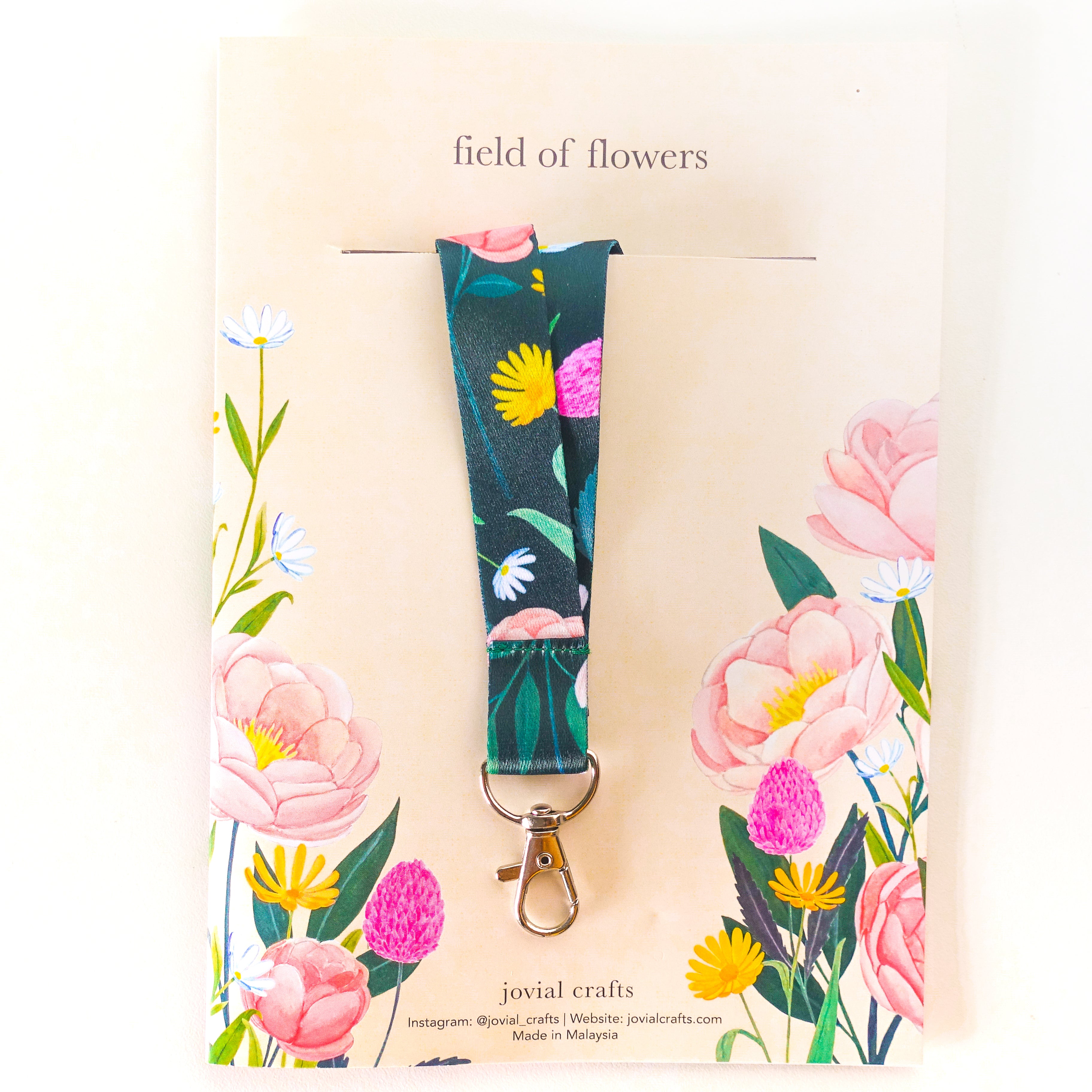 field of flowers lanyard – Jovial Crafts